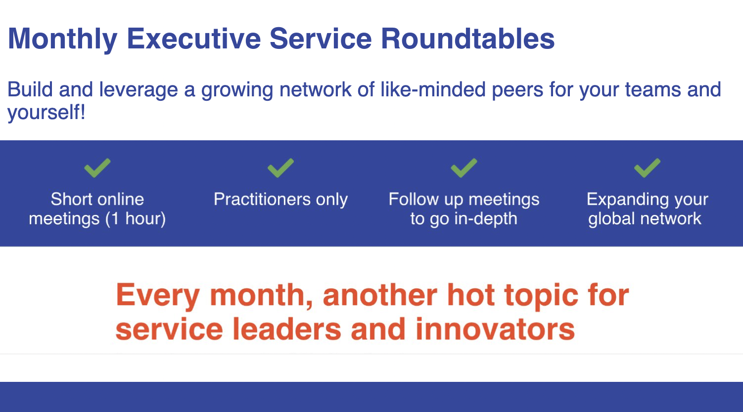 moreMomentum | List of Executive Service Roundtable Meetings